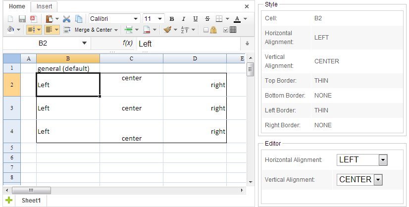 ZK Spreadsheet Essentials/Working with Spreadsheet/Handling Data Model/Cell Style and Format ...