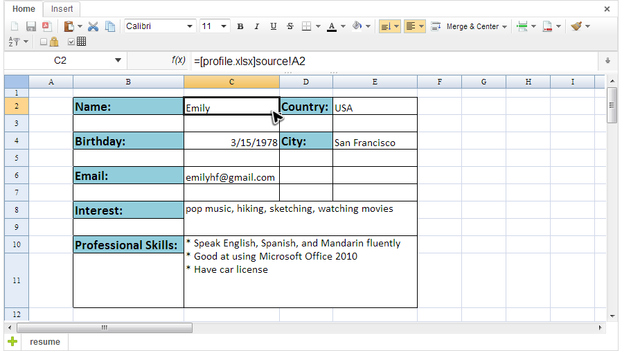 ZK Spreadsheet Essentials/Working with Spreadsheet/Advanced/Reference to another Workbook ...