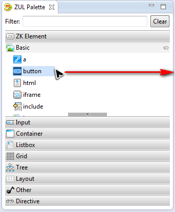 ZK Studio Essentials/Features of ZK Studio/ZUL Palette - Documentation